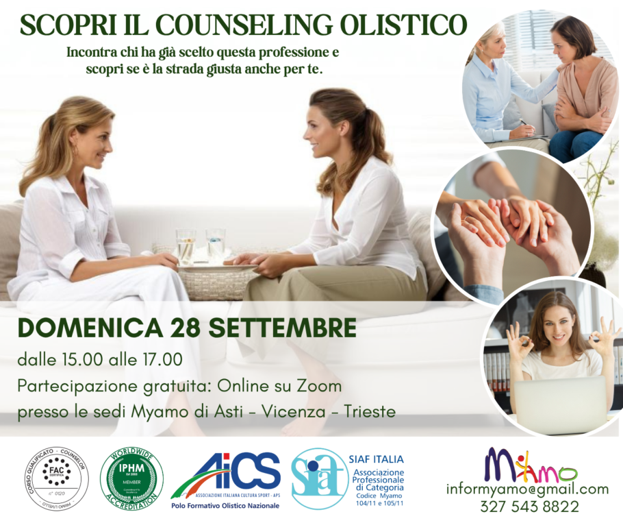 Scopri il Counseling Olistico - MYAMO Formazione Counselor, Operatore ...